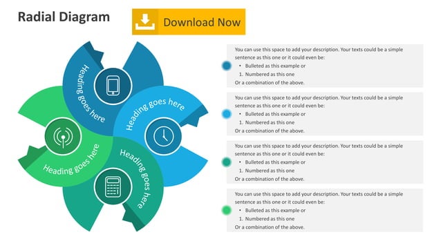 Radial Diagram Editable PPT | PPT