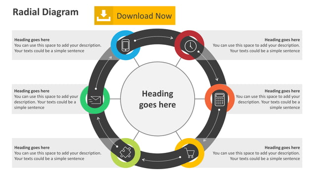 Radial Diagram Editable PPT | PPT