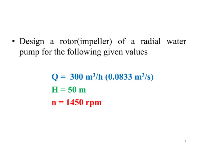 radial-pump-impeller-design-example.pptx | Physics | Science