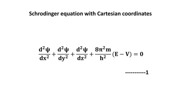 Radial And Angular Parts Wave Function Pptx Physics Science