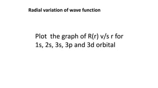 Radial and angular parts wave function | PPTX