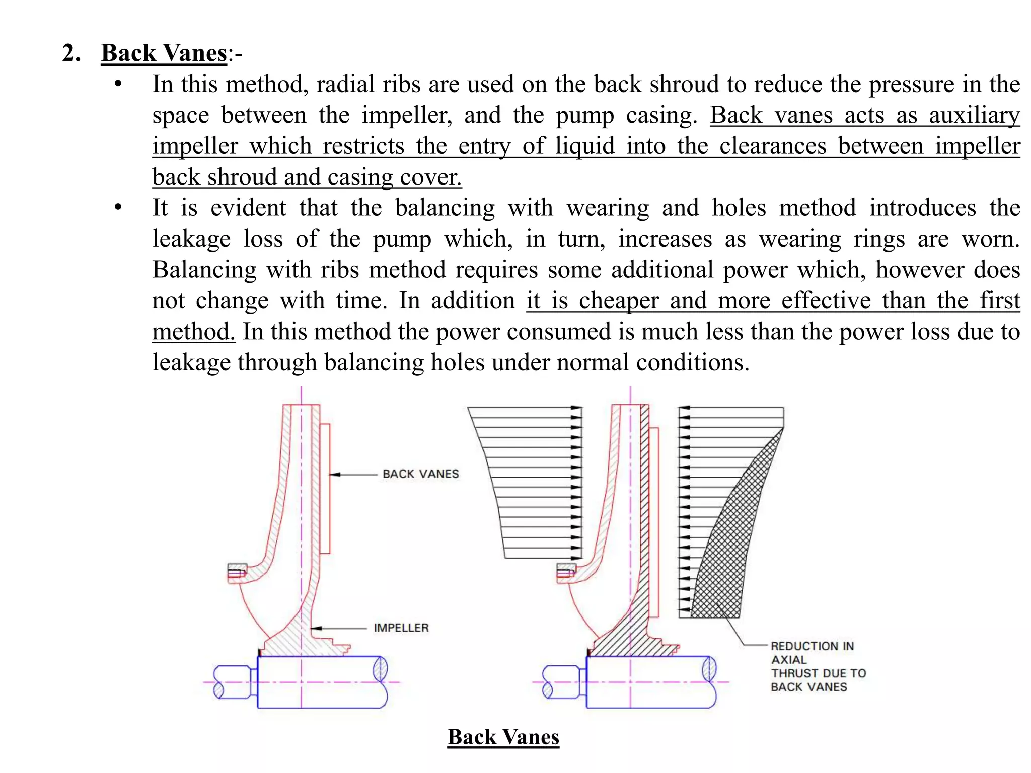 Radial and axial thrust in centrifugal pump and Methods use to balance them | PPTX