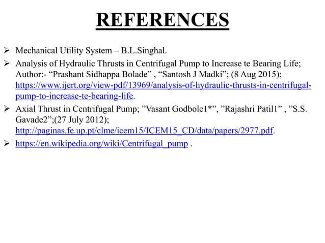 Radial and axial thrust in centrifugal pump and Methods use to balance ...
