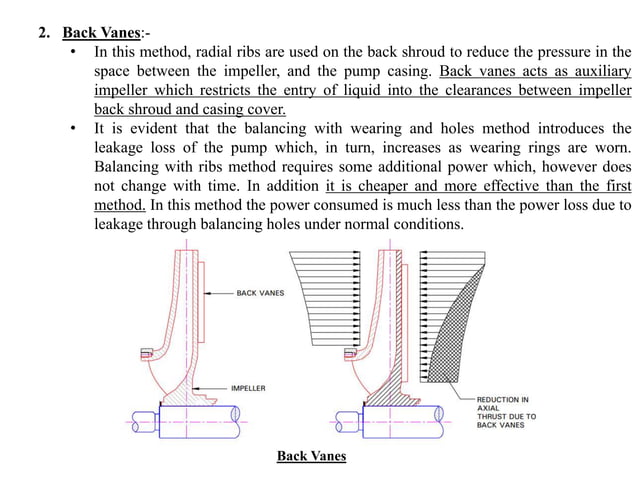 Radial And Axial Thrust In Centrifugal Pump And Methods Use To Balance Them