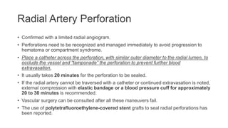 Radial artery access ,complications and magement | PPTX