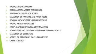 Radial artery access[1] | PPTX