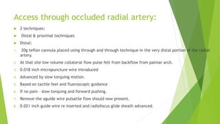 Radial artery access[1] | PPTX