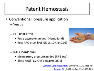 Radial artery patency after transradial catheterization | PPTX