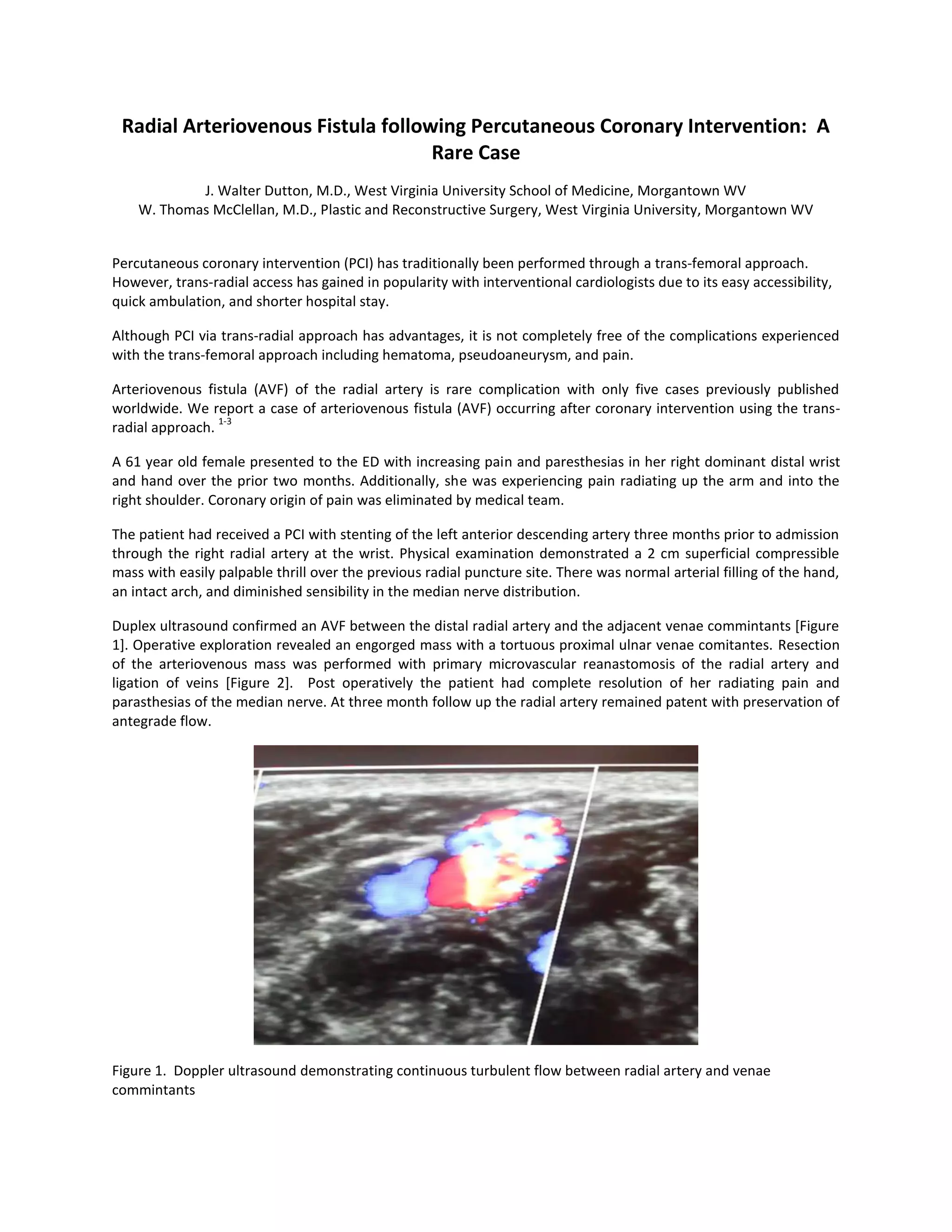 Radial ArterioVenous Fistula with pictures | PDF