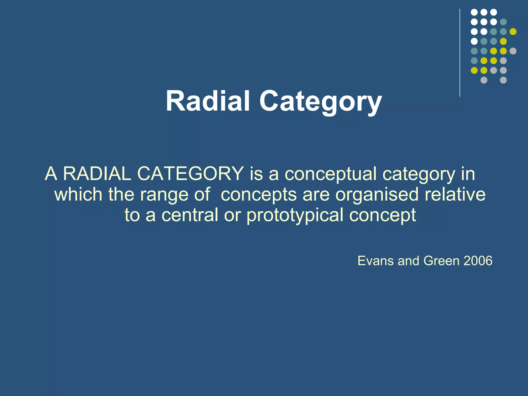 Radial categories franklin delacruz | PPT