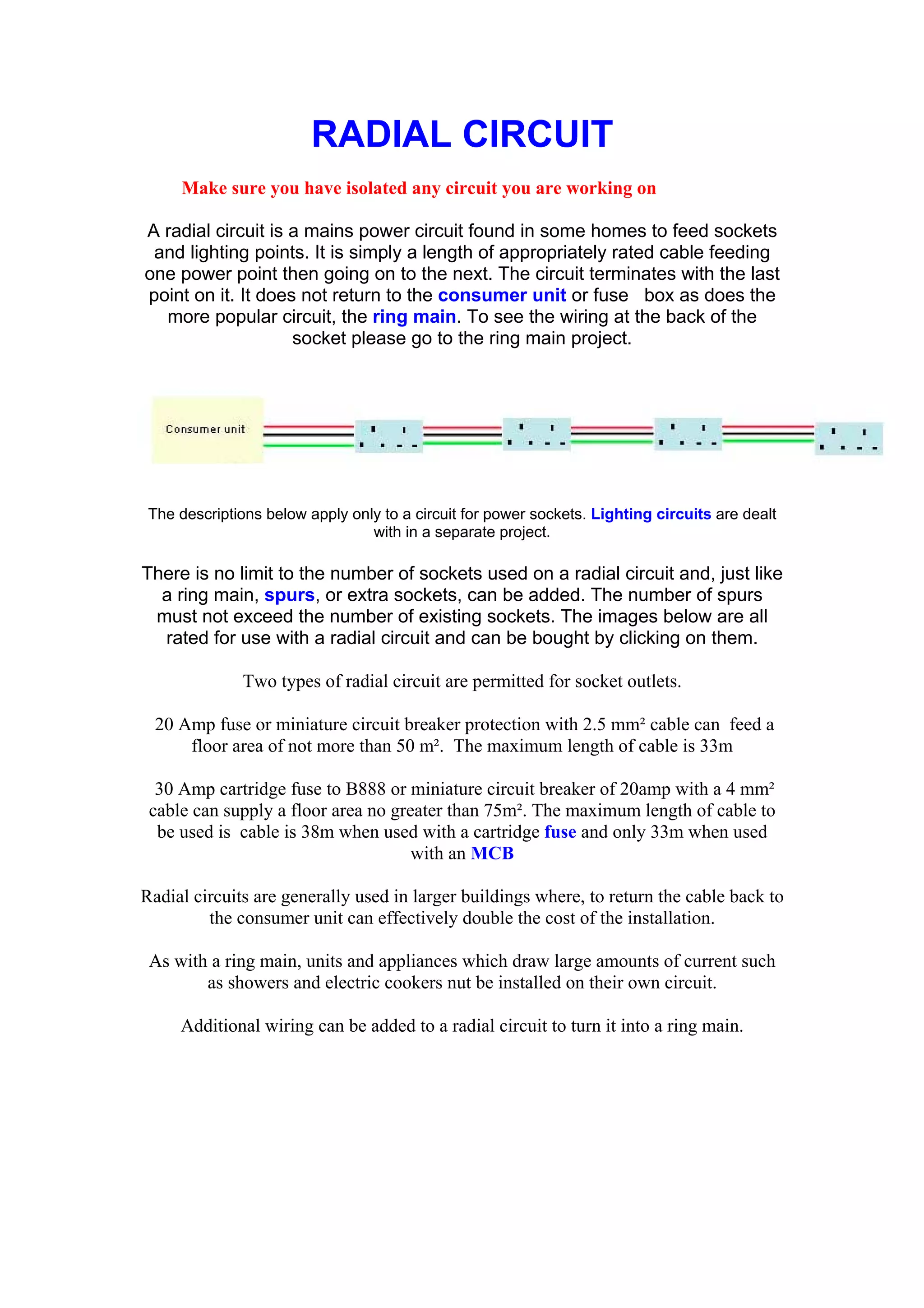Radial circuit | PDF