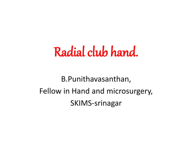 Radial club hand | PPTX