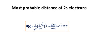 Radial distribution function and most probable distance of 1s and 2s ...