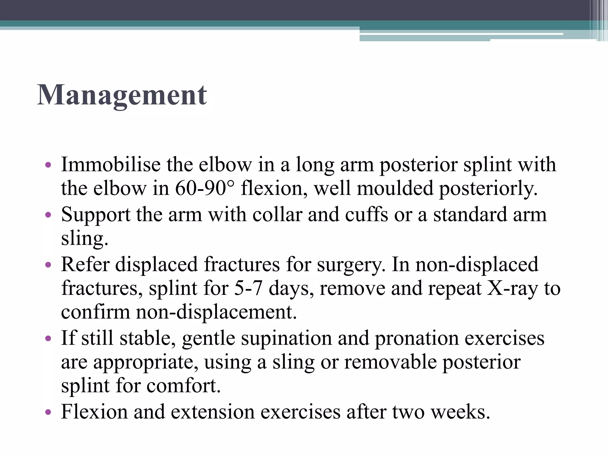 Radial head and neck fractures | PPTX