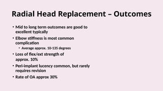Radial Head and Neck Fractures powerpoint | PPTX