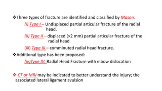Radial head fracture | PPTX