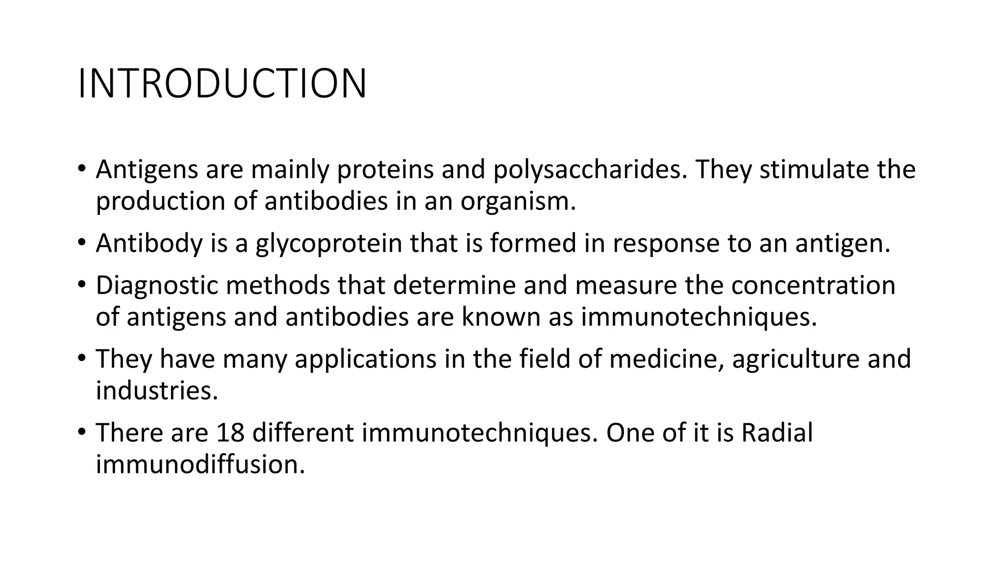 RADIAL IMMUNODIFFUSION | PPTX
