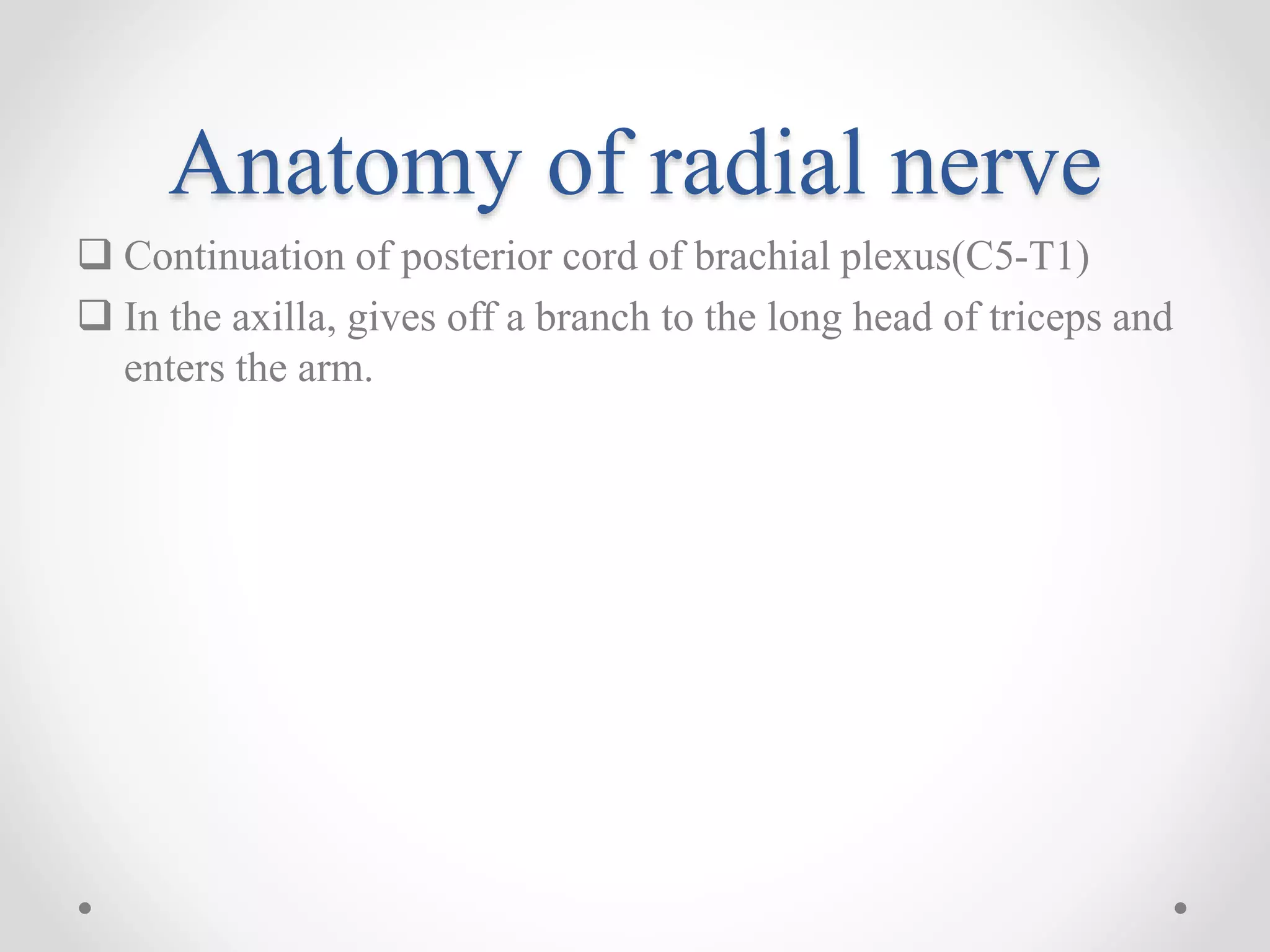 Radial nerve palsy, orthopaedics | PPTX