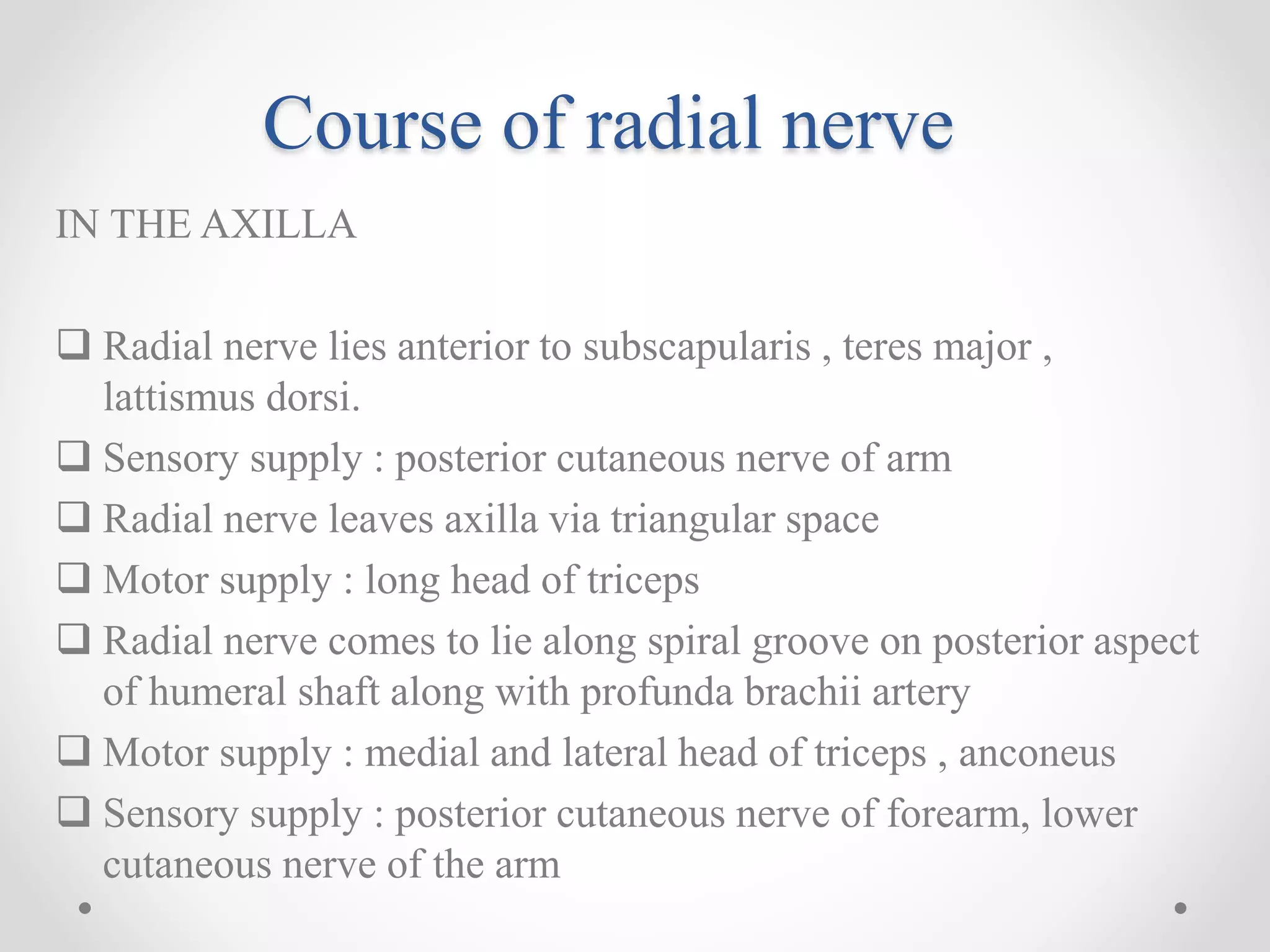 Radial nerve palsy, orthopaedics | PPTX