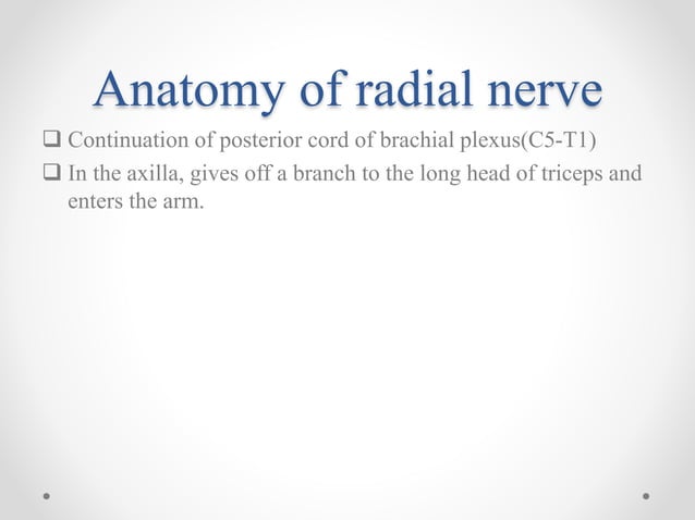 Radial nerve palsy, orthopaedics | PPTX