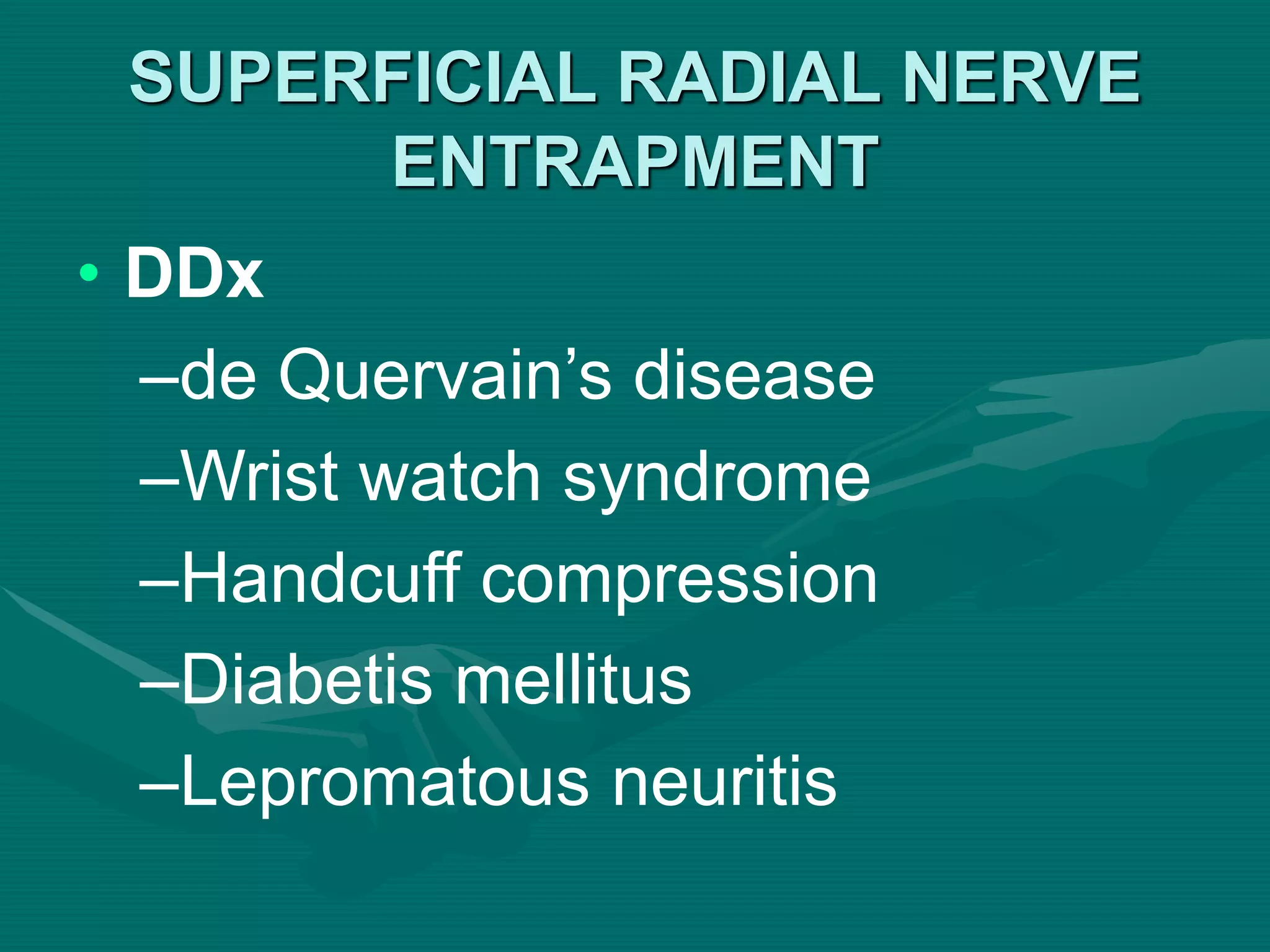 Radial nerve entrapment | PPT
