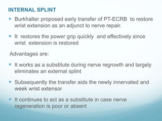 Radial nerve injuries | PPTX