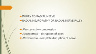 Radial nerve injury | PPTX