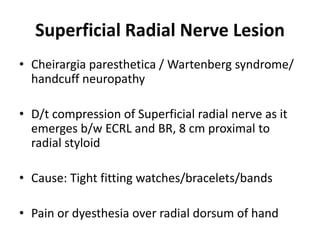 Radial Nerve palsy, Anatomy, Diagnosis and Management.pptx