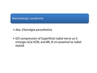 Radial nerve palsy clinical features and diagnosis | PPTX
