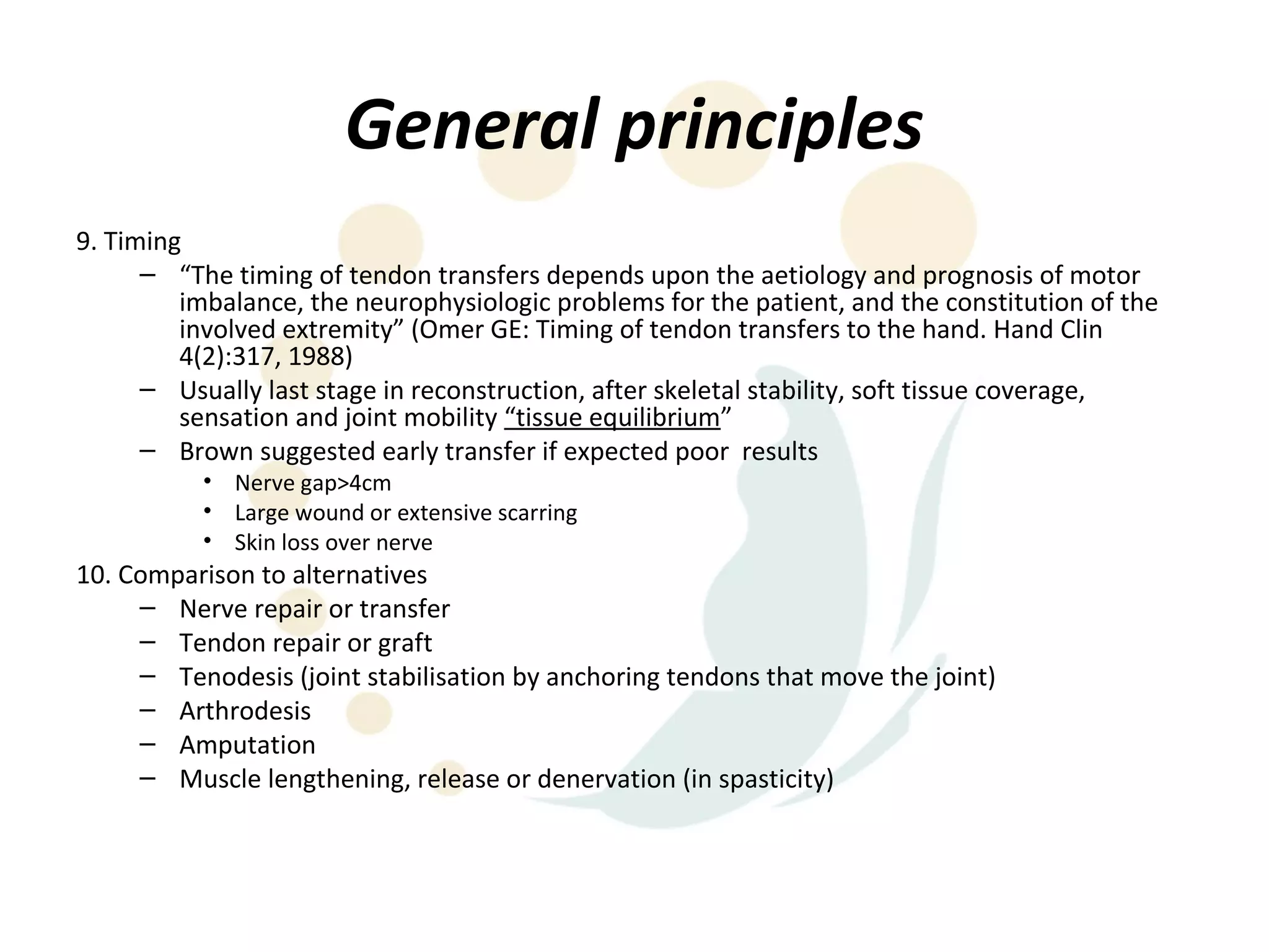 Radial nerve palsy tendon transfersw | PPT