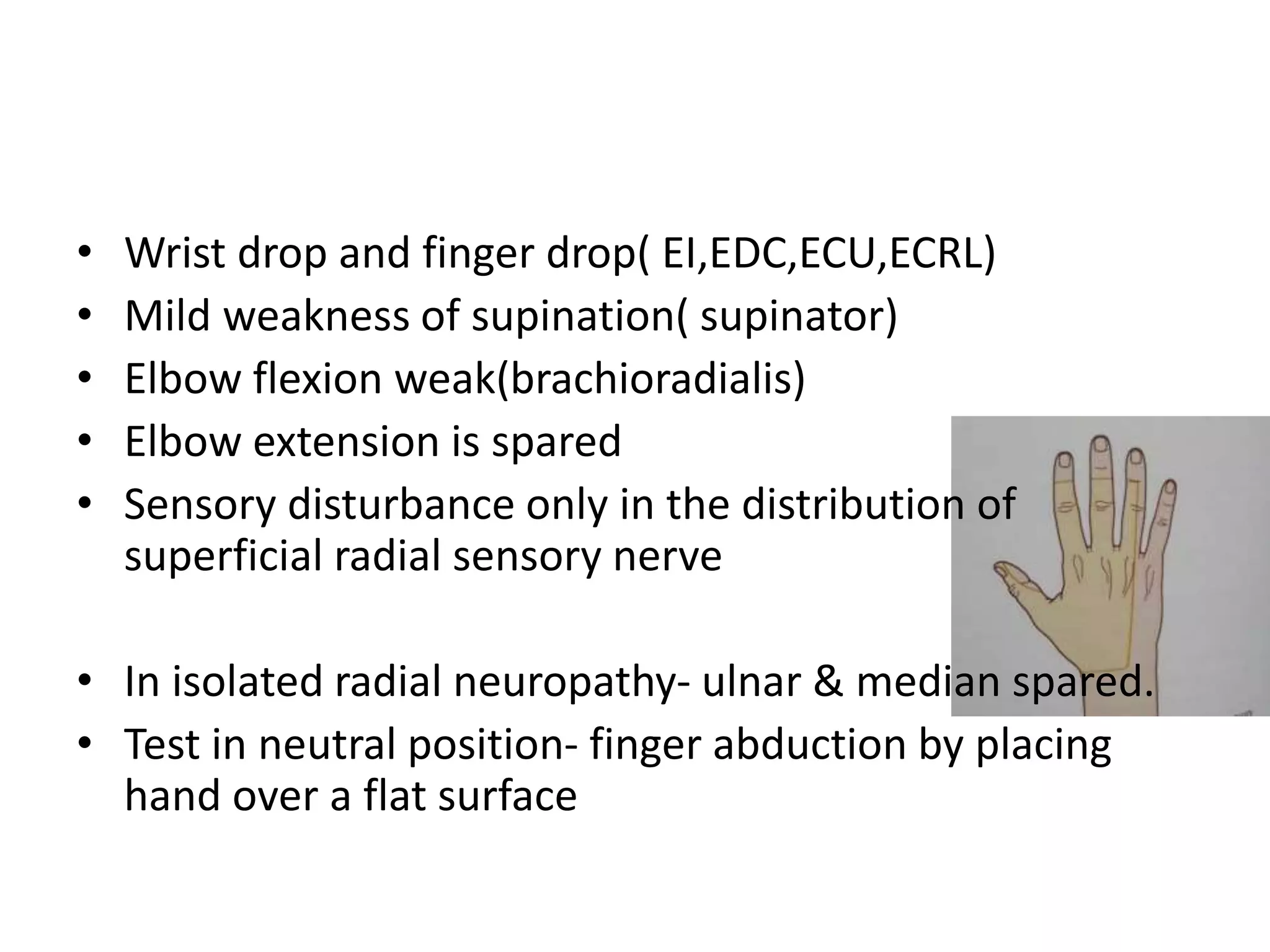Radial neuropathy and electrophysiology | PPTX