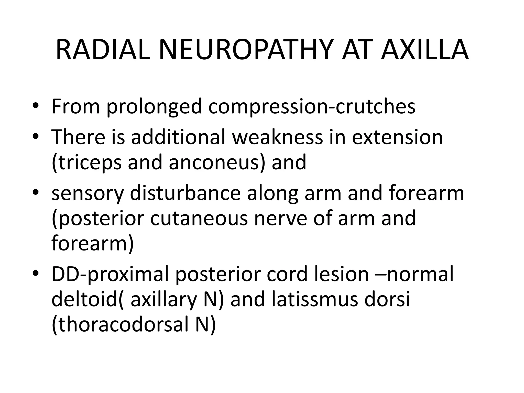 Radial neuropathy and electrophysiology | PPTX