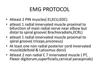 Radial neuropathy and electrophysiology | PPTX