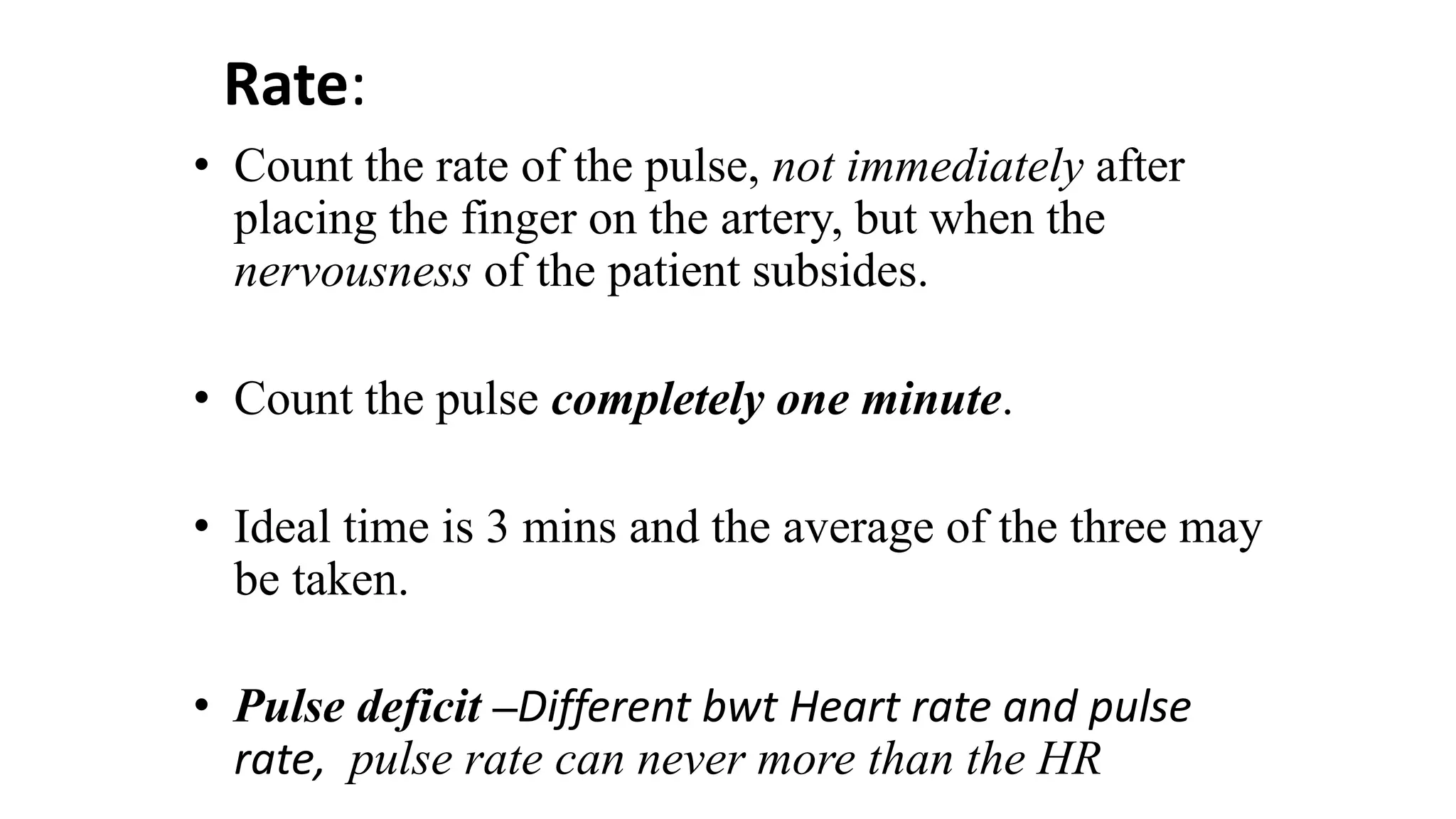 Clinical examination of Radial pulse by Pandian M, Tutor, Dept of ...