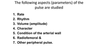 Clinical examination of Radial pulse by Pandian M, Tutor, Dept of ...
