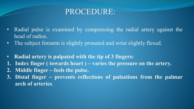 RADIAL PULSE.pptx | Heart and Cardiovascular Diseases | Diseases and ...