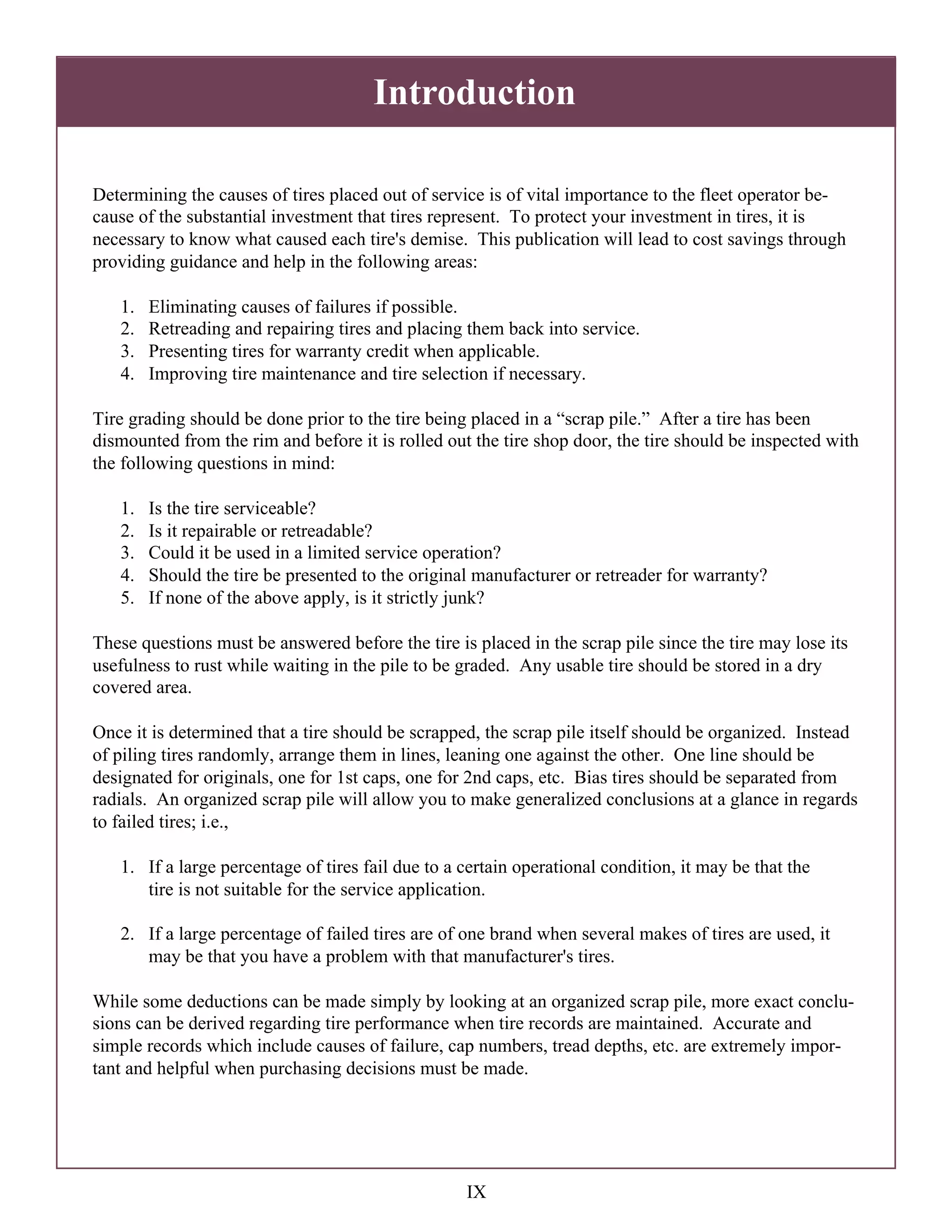 Radial tire conditions_analysis_guide / Guia de Analisis de Condiciones ...