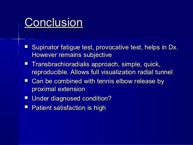 Radial Tunnel Syndrome