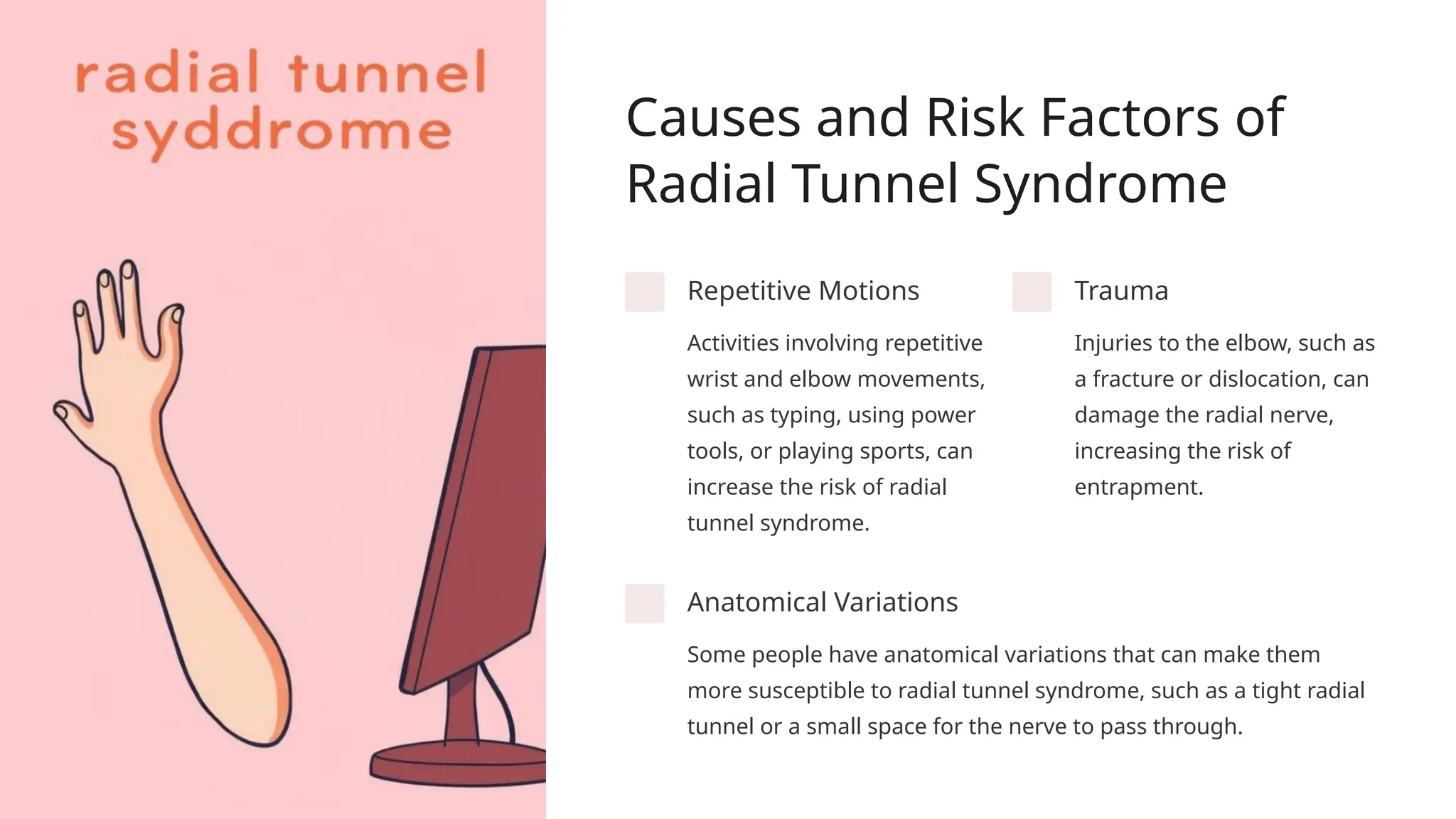 Radial Tunnel Syndrome symptoms and signs | PPT