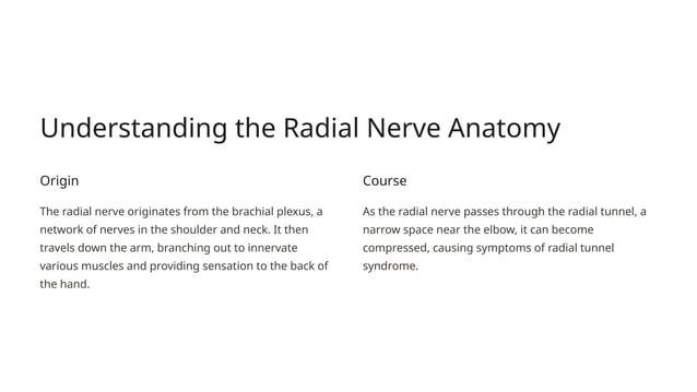 Radial Tunnel Syndrome symptoms and signs | PPT