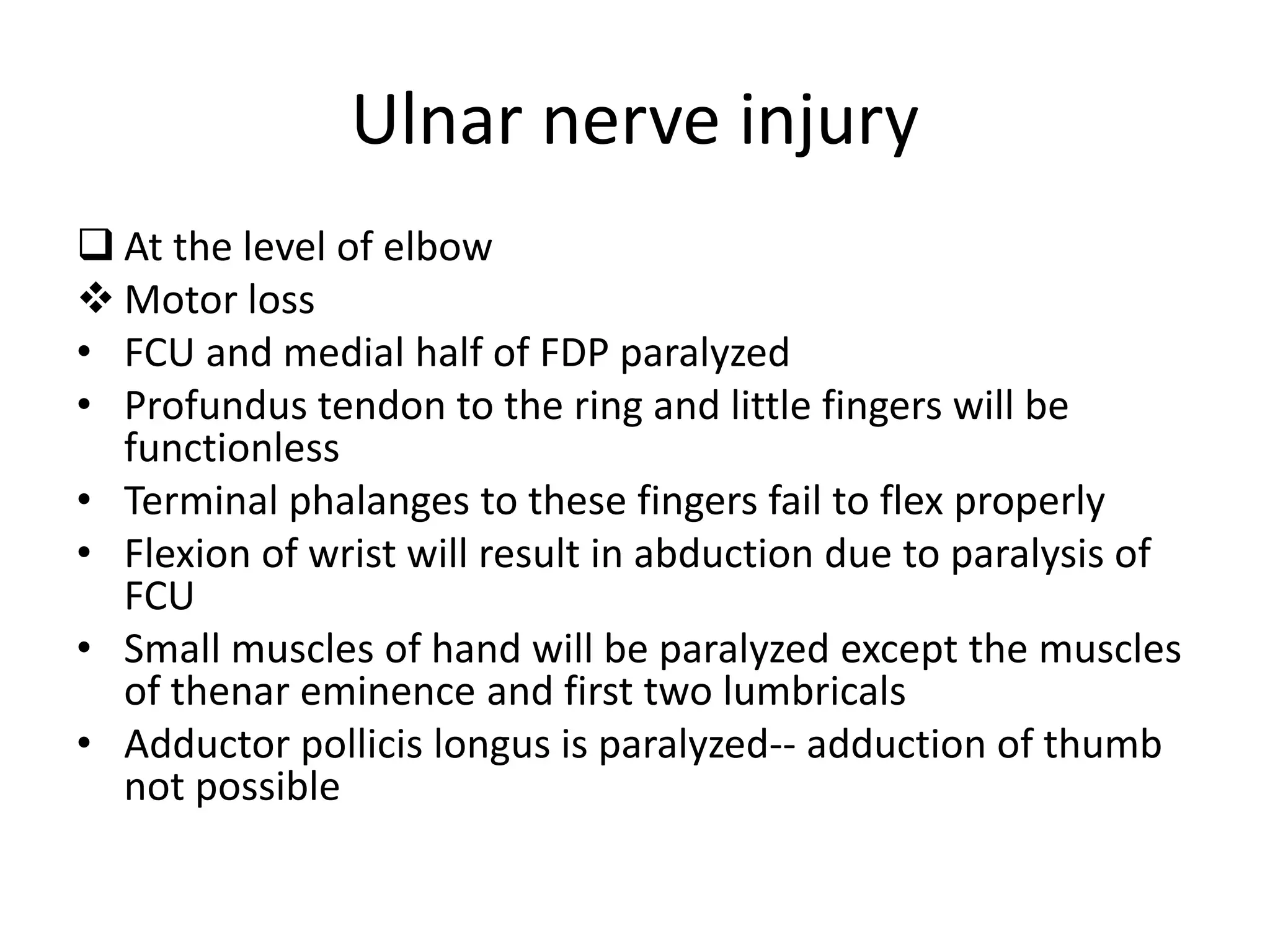Radial, ulnar and median nerve injuries | PPTX