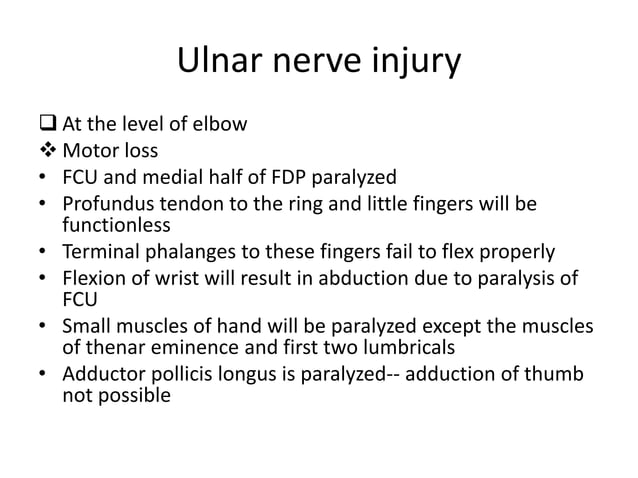 Radial, ulnar and median nerve injuries | PPTX