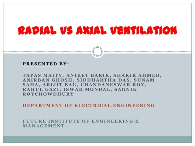 Radial vs Axial ventilation | PPTX | Home Appliances | Home & Garden
