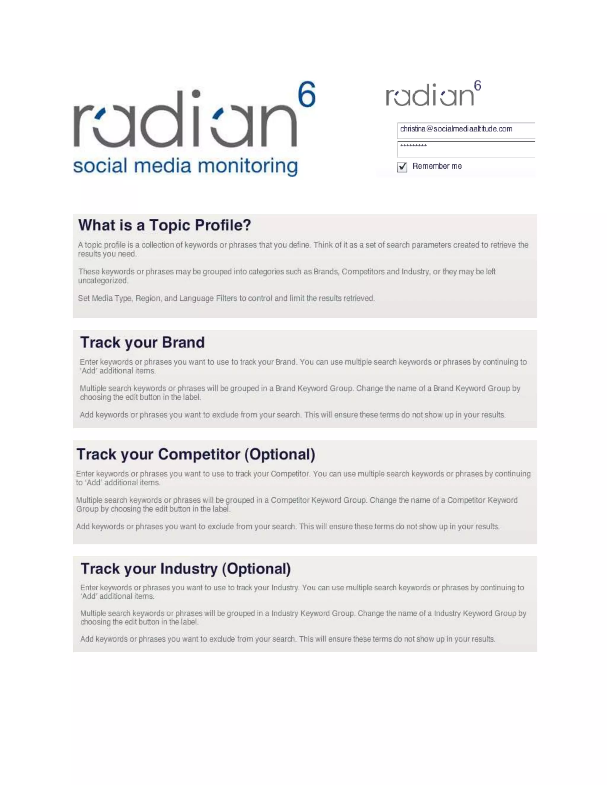 A Visual Overview of Radian 6 | DOCX