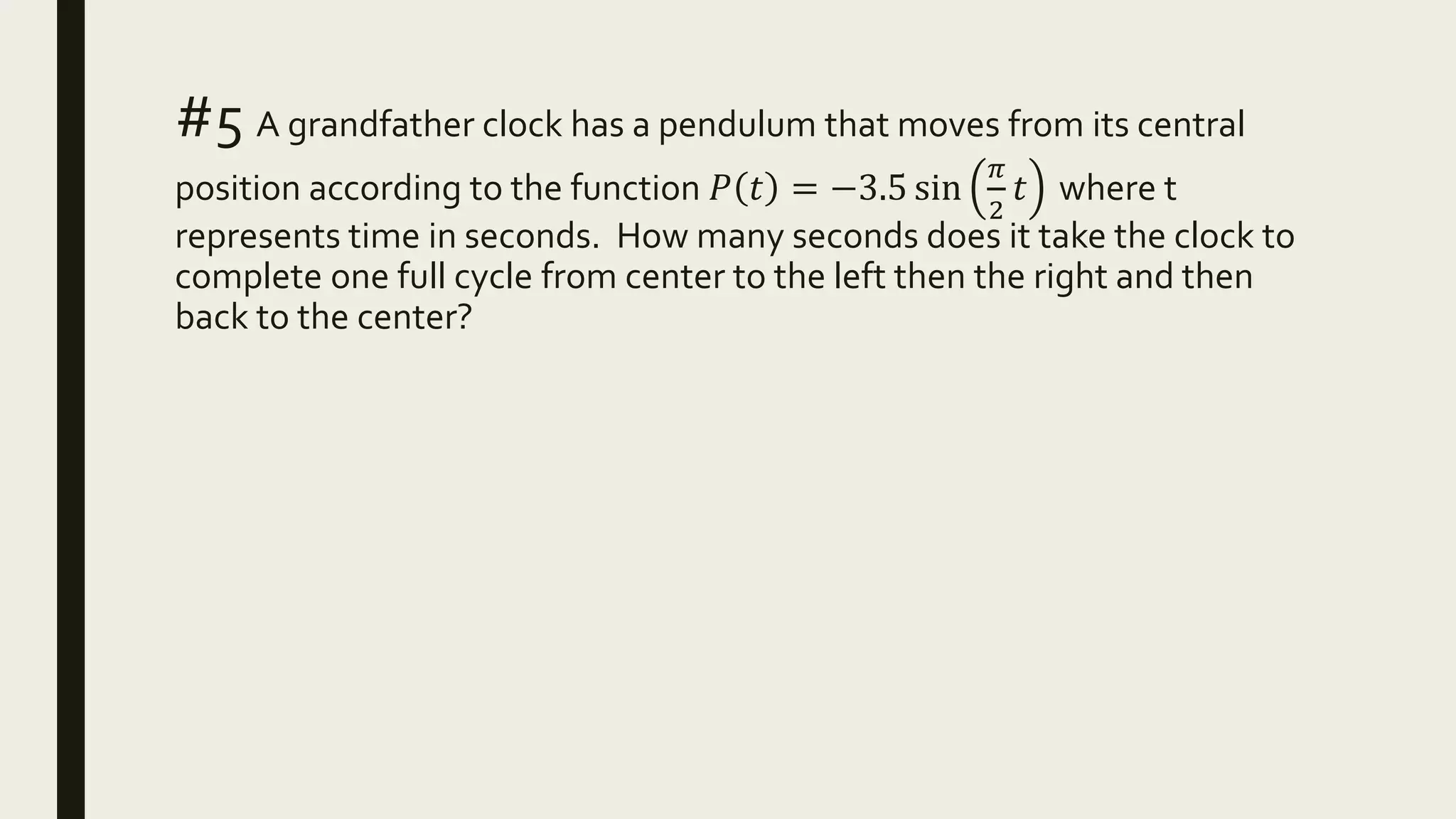 Radian trig graph word problems | PPTX
