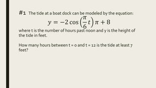 Radian trig graph word problems | PPTX