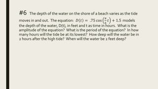 Radian trig graph word problems | PPTX