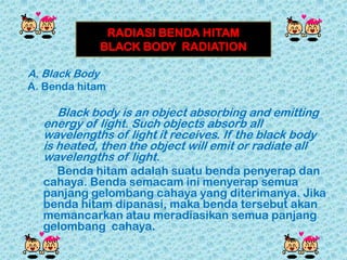 Radiasi benda hitam | PPTX