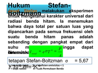 Radiasi benda hitam | PPTX