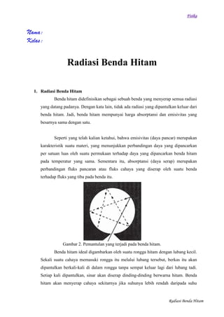 Radiasi benda hitam | DOCX